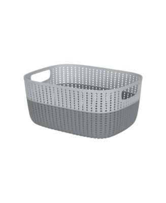 Simplify 2-Tone Decorative Large Storage Basket - Macy's