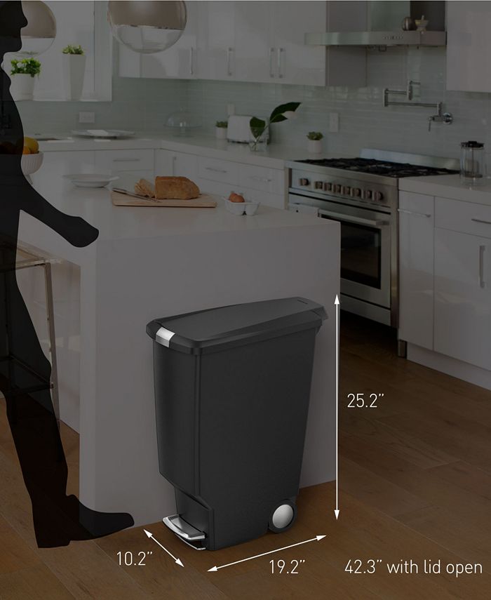 simplehuman Plastic Slim Trash Can - Macy's