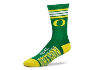 For Bare Feet Oregon Ducks Youth 4 Stripe Deuce Crew Socks - Macy's