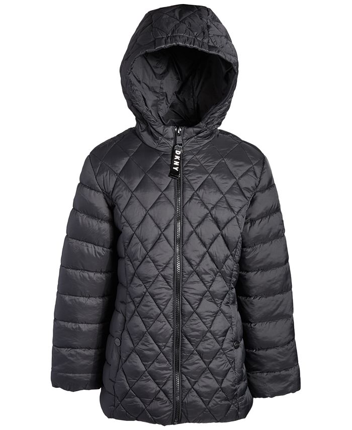 DKNY Big Girls Engineered Quilted Packable Jacket - Macy's