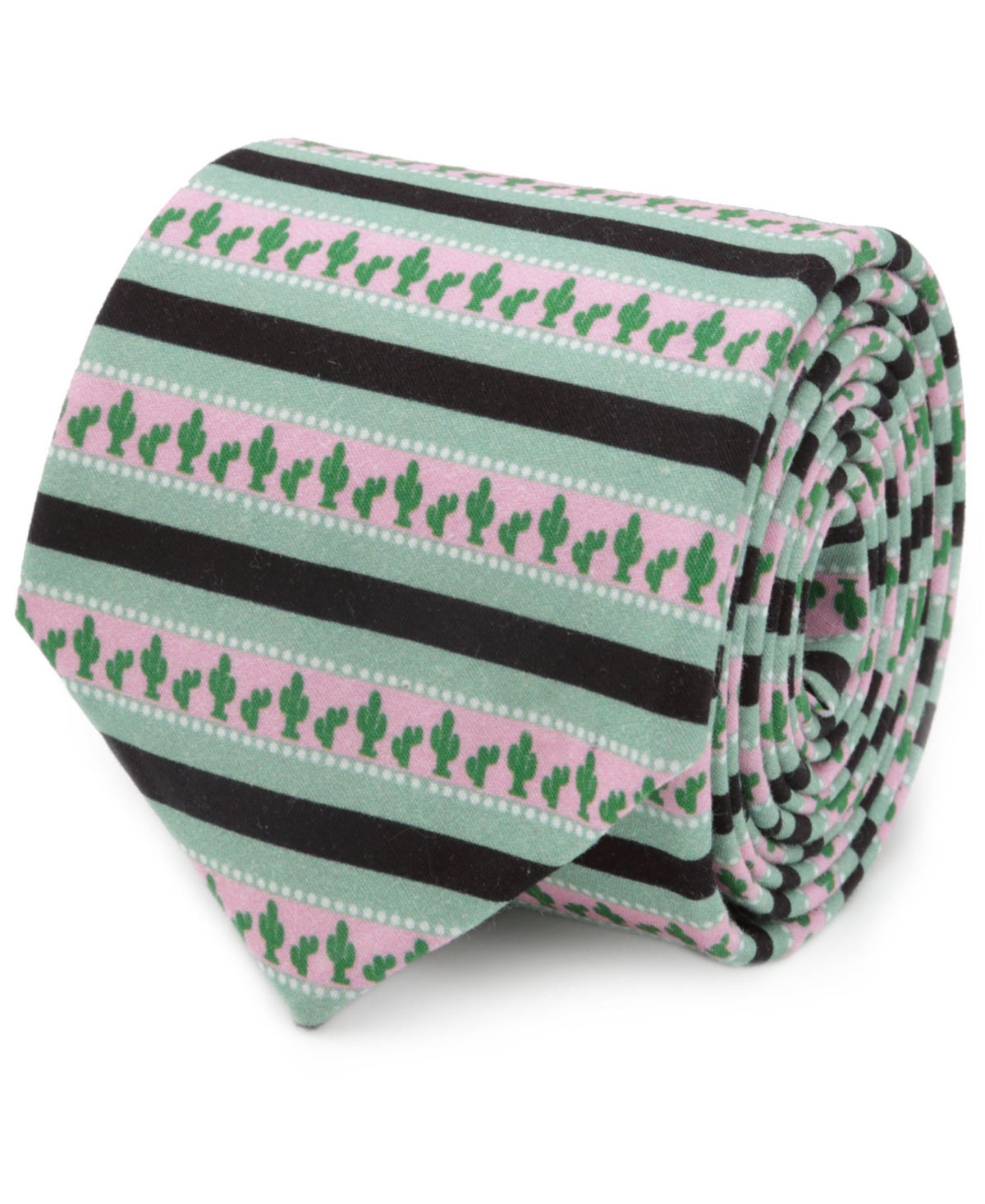 Click here for Mens Texas Cactus Stripe Tie - Black prices