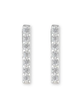 Ralph Lauren Sterling Silver and Cubic Zirconia Stud Earring - Macy's