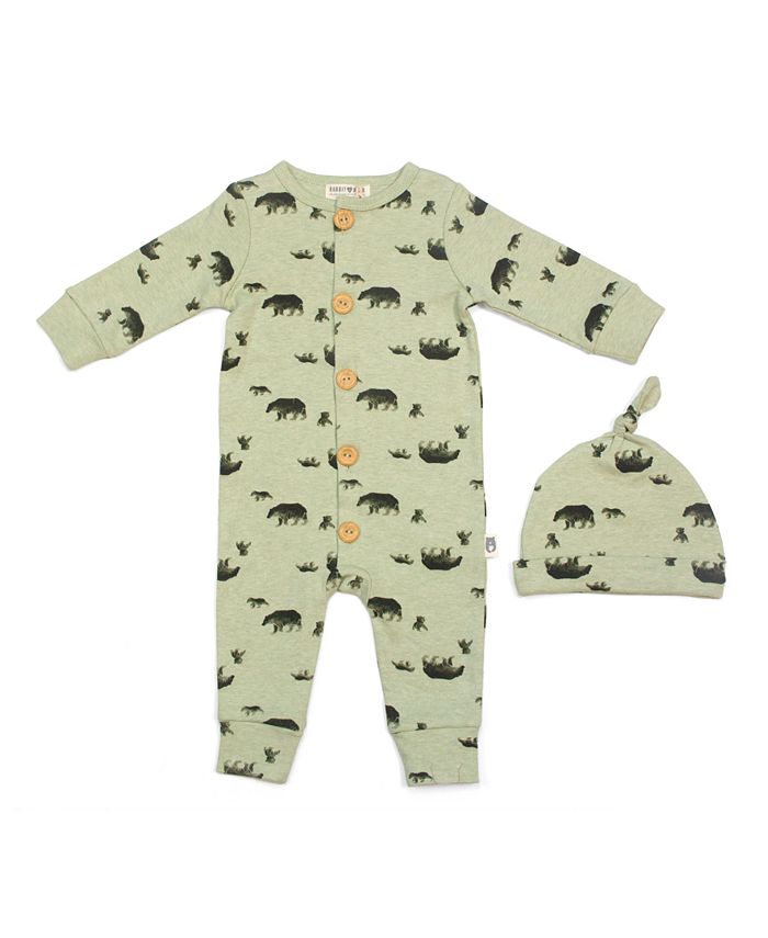 Rabbit+Bear Rabbit + Bear 100% Organic Cotton Baby Boys 2pc Coverall ...