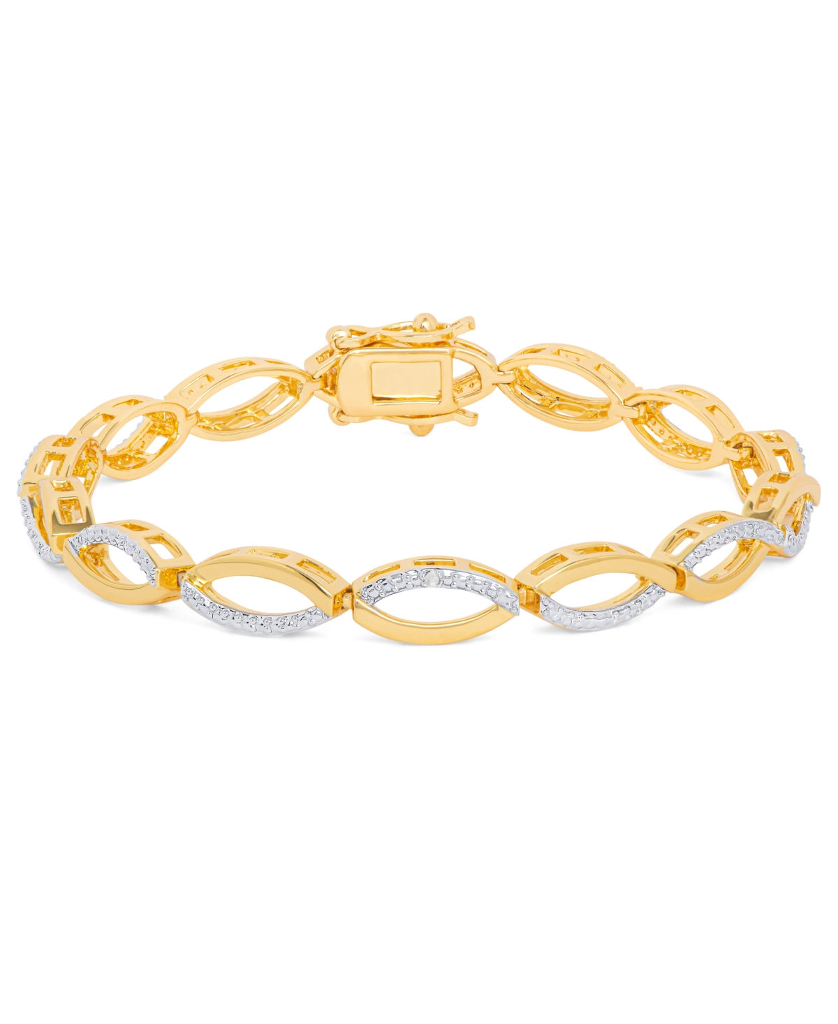 Click here for Diamond Accent Infinity Bracelet in Gold-Plate - G... prices