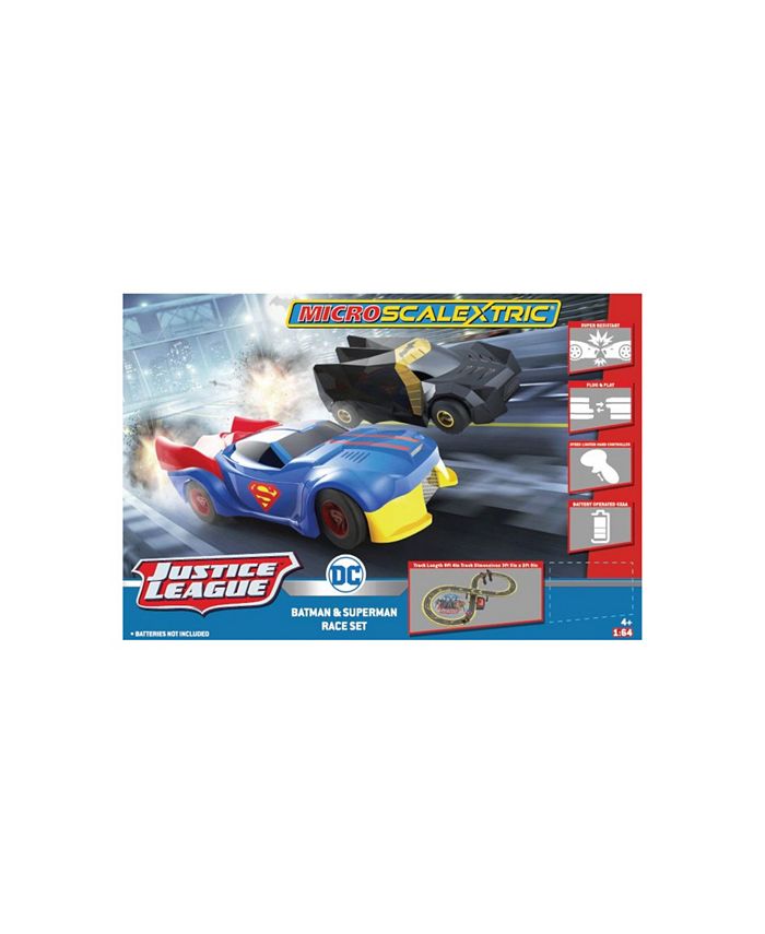 PonyCycle Scalextric Micro Justice League Batman vs Superman Car Race ...