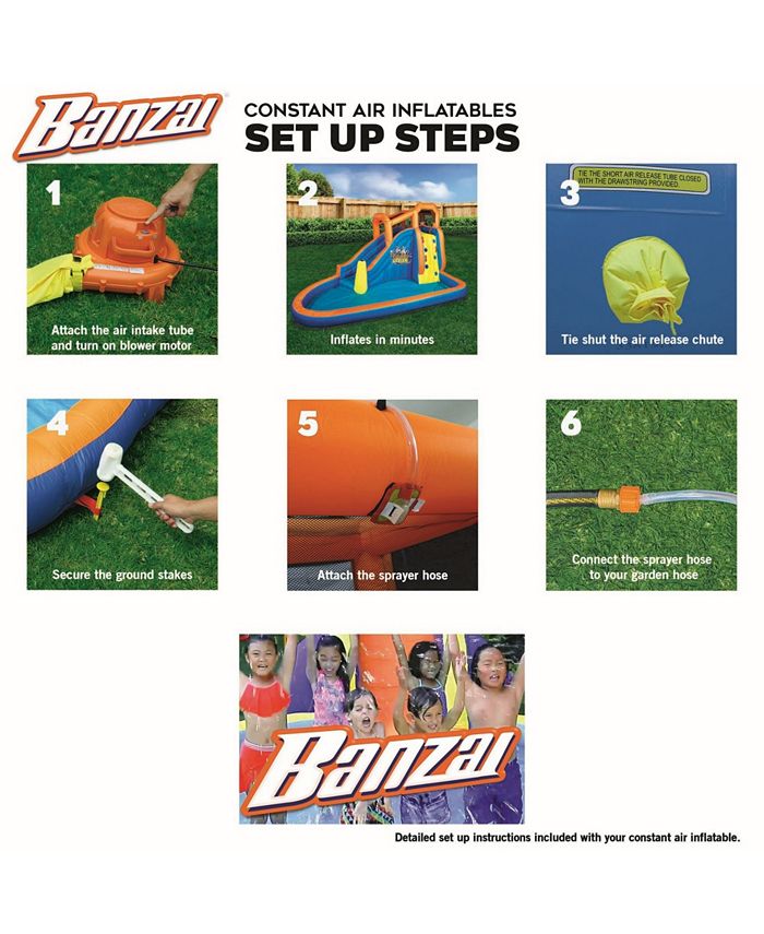 Banzai 2-in1 Ultimate Pack Bouncer and Water Parks - Macy's