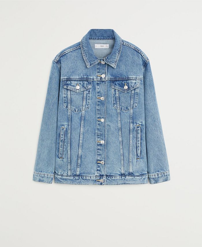 MANGO Women's Oversize Denim Jacket - Macy's