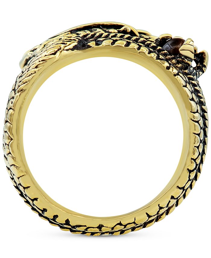 Blackjack Men's Dragon Ring in Yellow & Black Ion-Plated Stainless ...