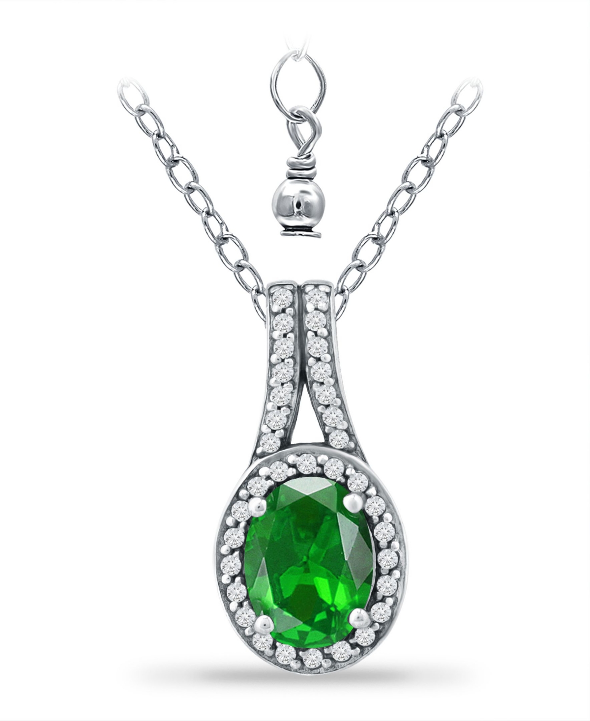 Click here for Giani Bernini Created Green Quartz and Cubic Zirco... prices
