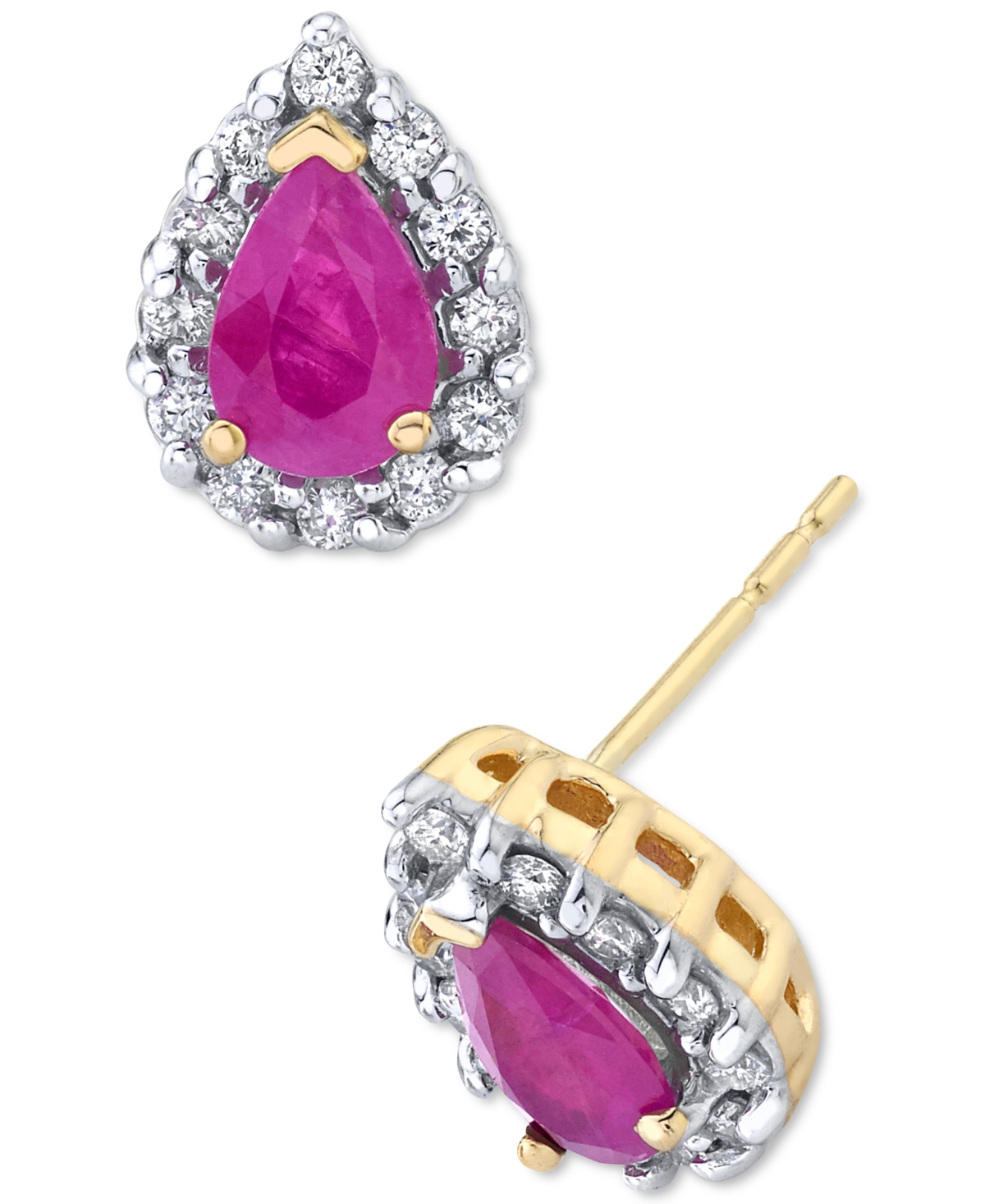 Click here for Ruby (1 ct. t.w.) & Diamond (1/4 ct. t.w.) Teardro... prices