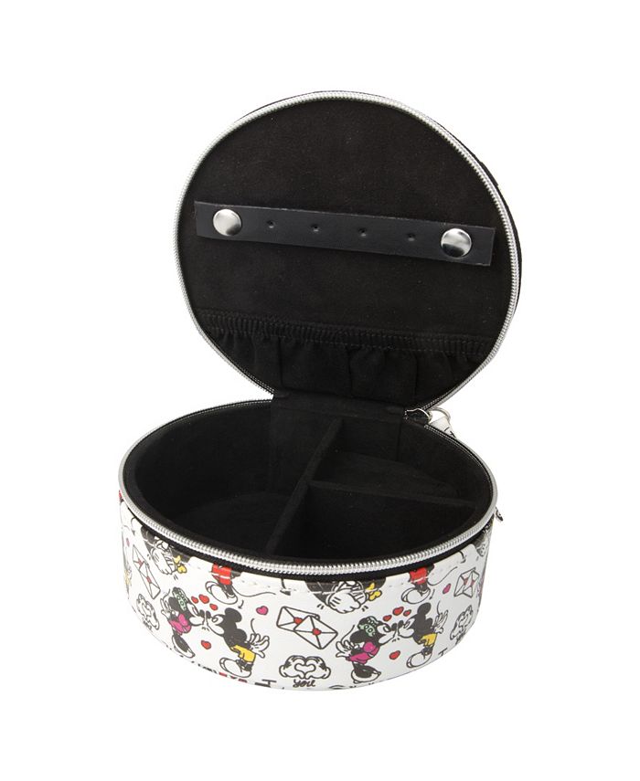 Disney Mickey & Minnie White Round Jewelry Case - Macy's