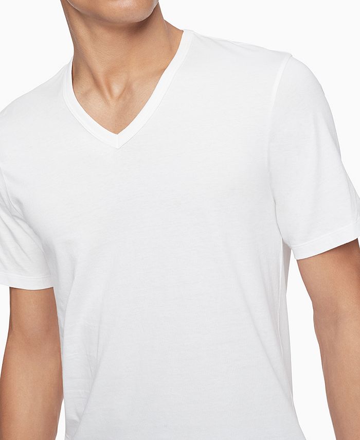 Calvin Klein Mens 3 Pack Cotton Classics V Neck Slim Fit T Shirts Macys