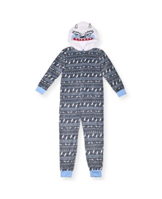 Sleep On It Big Boys Fleece Yeti Print Onesie - Macy's
