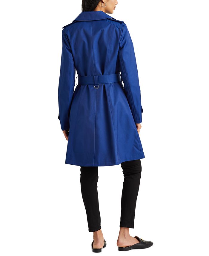 Lauren Ralph Lauren Belted Water Resistant Trench Coat, Created for Macy's & Reviews - Coats ...