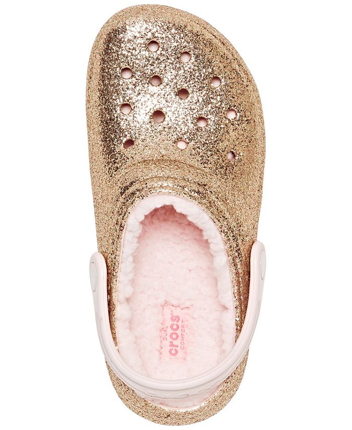 Crocs Little Girls Glitter Lined Clogs from Finish Line & Reviews ...