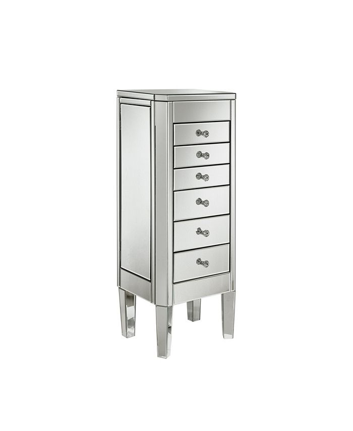 Inspired Home Mirabelle Mirrored Rectangular Vanity Table - Macy's