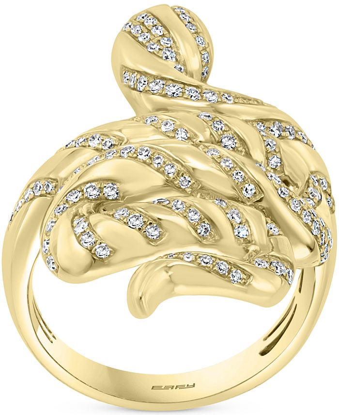 EFFY Collection EFFY® Diamond Snake Ring (5/8 ct. t.w.) in 14k Gold ...