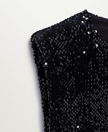 MANGO Women's Sequined Top - Macy's