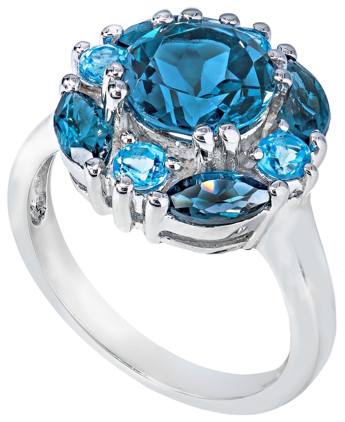 Click here for Womens Ring in Sterling Silver - Blue prices