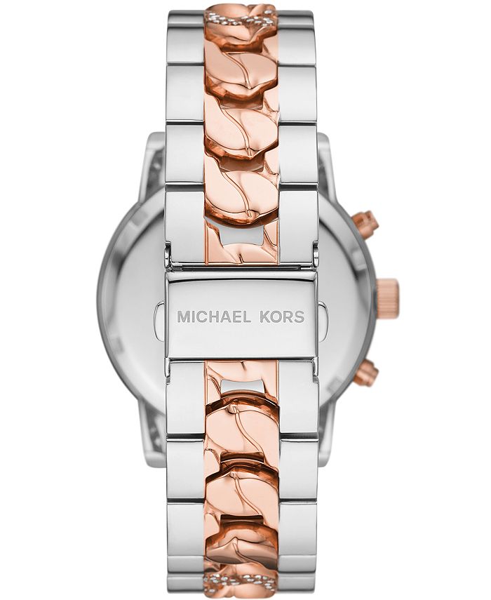 Michael Kors Women's Ritz Chronograph Two-Tone Stainless Steel Bracelet ...