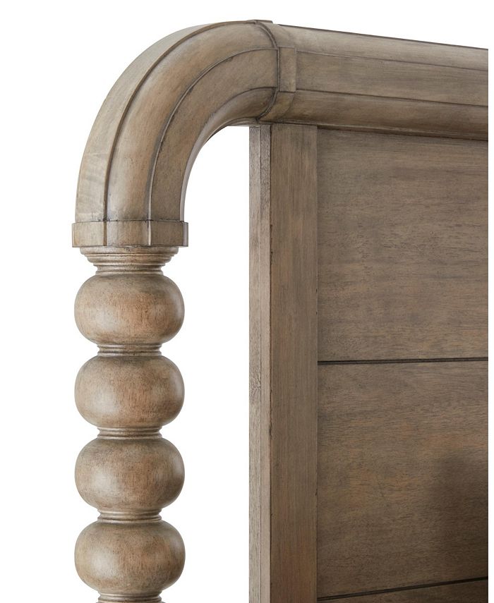 Trisha Yearwood Home Nashville Grey Spindle Post King Bed - Macy's