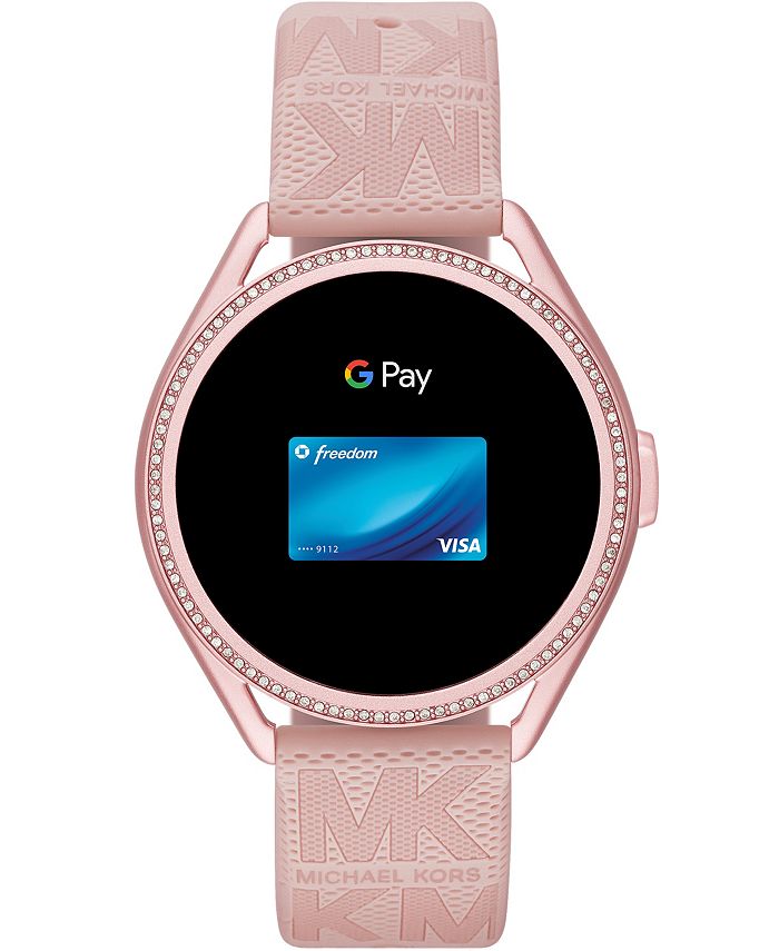 Michael Kors Access Gen 5e MKGO Blush Rubber Smartwatch 43mm - Macy's