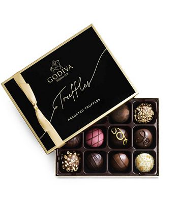 Godiva Signature Truffles Assorted Chocolate Gift Box 12 Piece - Macy's