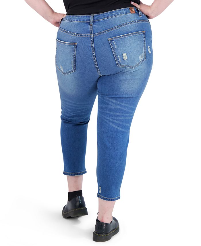 Gogo Jeans Trendy Plus Size Minimum Destruction High-Rise Skinny Jeans ...