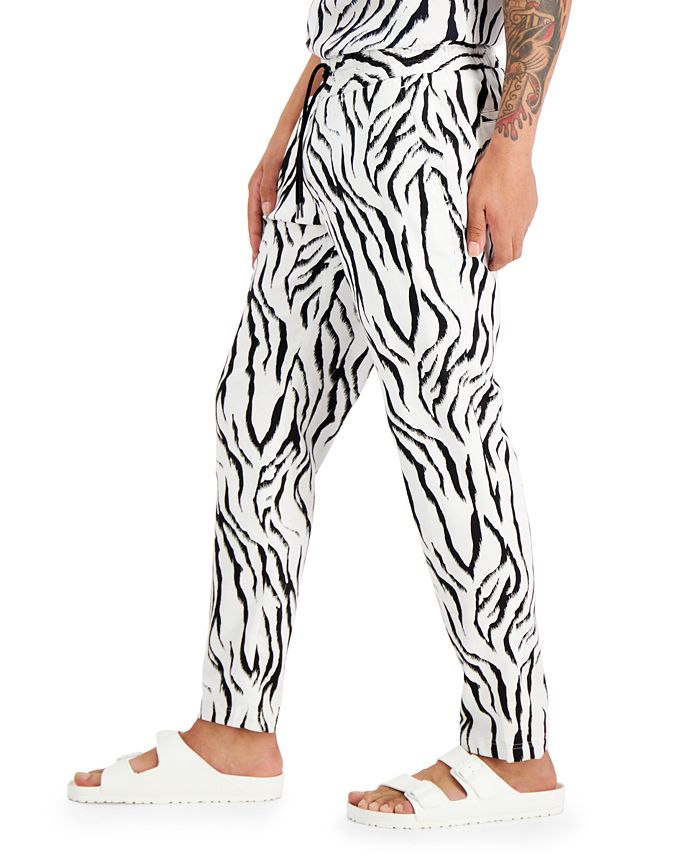 INC International Concepts Men's Zebra Print Pull-On Pants, Created for ...