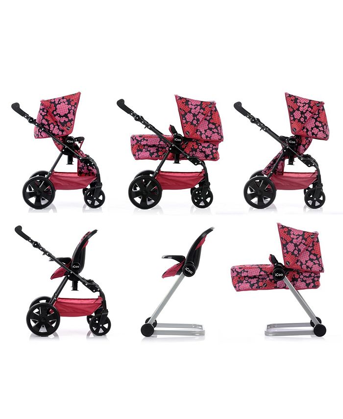 Redbox Icoo Grow With Me Doll Playset Stroller Bassinet And High Chair ...