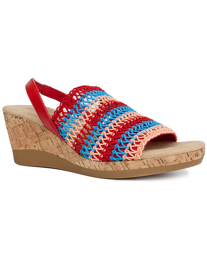 Karen Scott Meriamm Macrame Wedge Sandals, Created for Macy's - Macy's