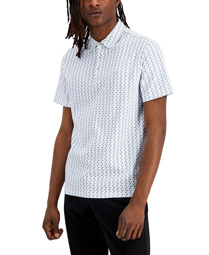 DKNY Men's Bowery Classic-Fit Geo-Print Polo Shirt - Macy's