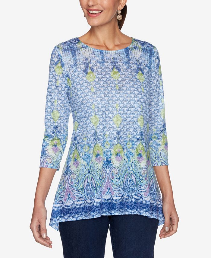 Ruby Rd. Women's Misses Knit Provencal Top - Macy's