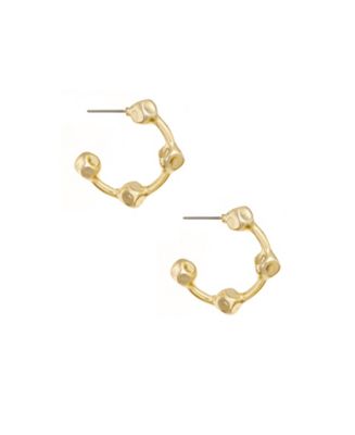 ETTIKA Simple Gold Plated Nugget Hoops - Macy's