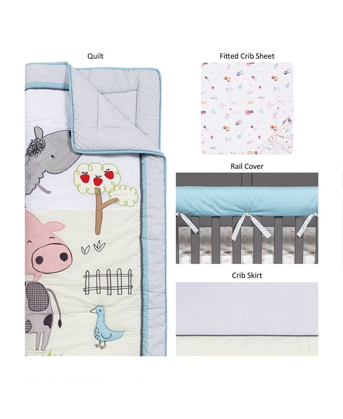 Trend Lab Farm Stack 4 Piece Crib Bedding Set - Macy's