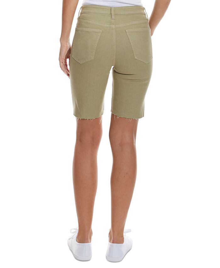 OAT High-Rise Button-Fly 5-Pocket Bermuda Jean Shorts - Macy's