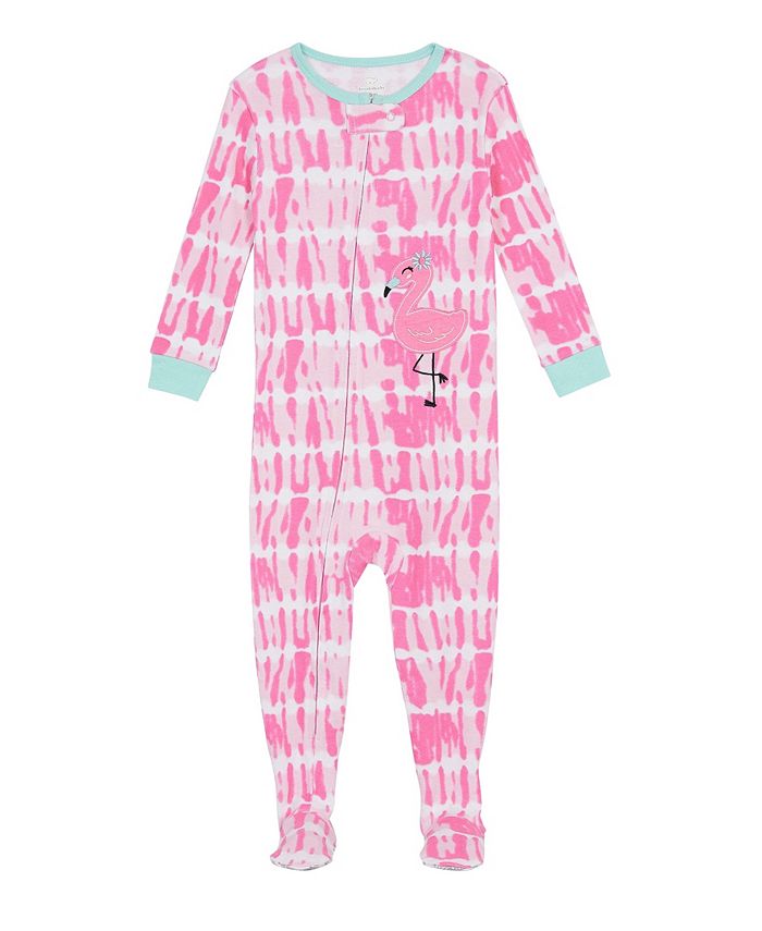Koala Baby Baby Girls Tie Dye Flamingo Footie Pajamas - Macy's