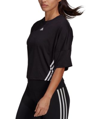 adidas Women's 3-Stripes Cropped Top - Macy's