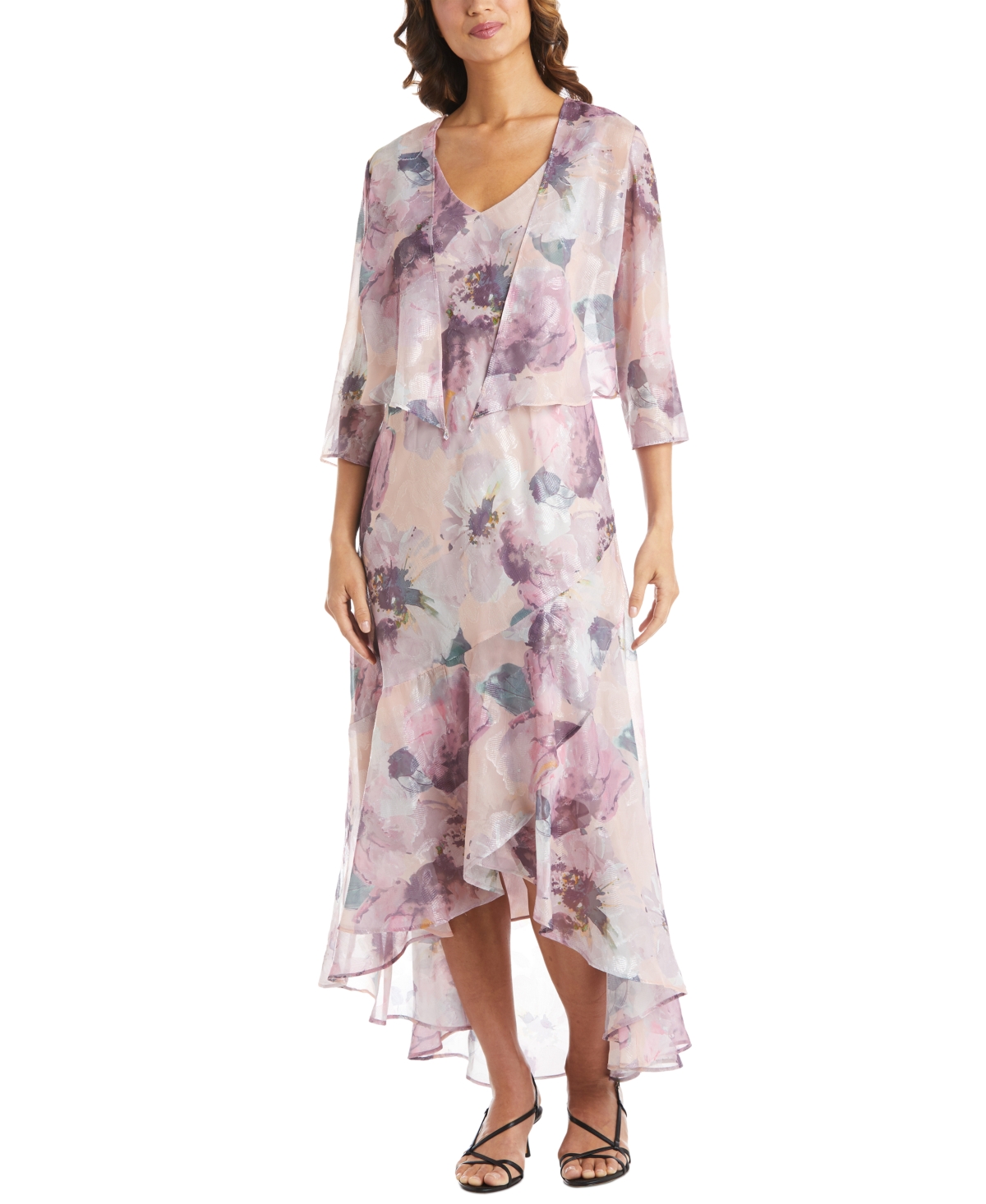 Click here for R & M Richards 2-Pc. Floral-Print Jacket & Gown Se... prices