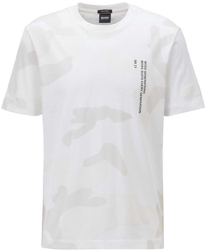 Hugo Boss Men's Camouflage Slogan T-Shirt - Macy's