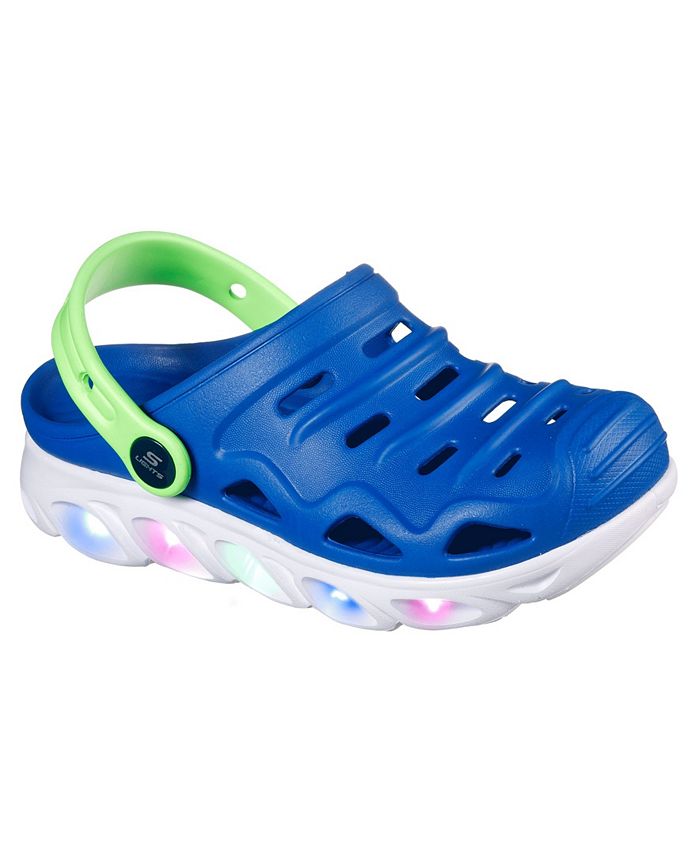 Skechers Little Boys FOAMIES: Hypno-Splash - Razder Light-Up Clogs - Macy's