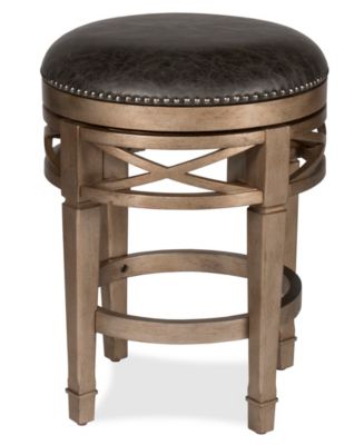 Chesterfield Backless Swivel Counter Height Stool - Macy's