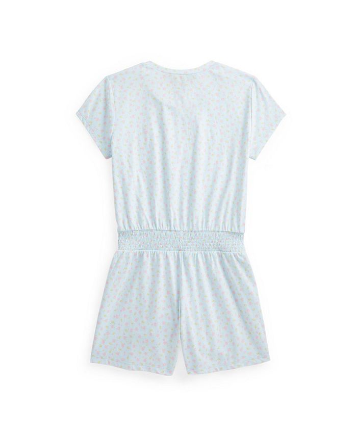 Polo Ralph Lauren Little Girls Floral Jersey Romper - Macy's