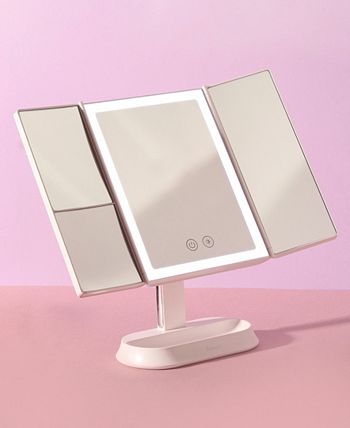 Fancii Zora Rechargeable LED Trifold Makeup Mirror - Macy's