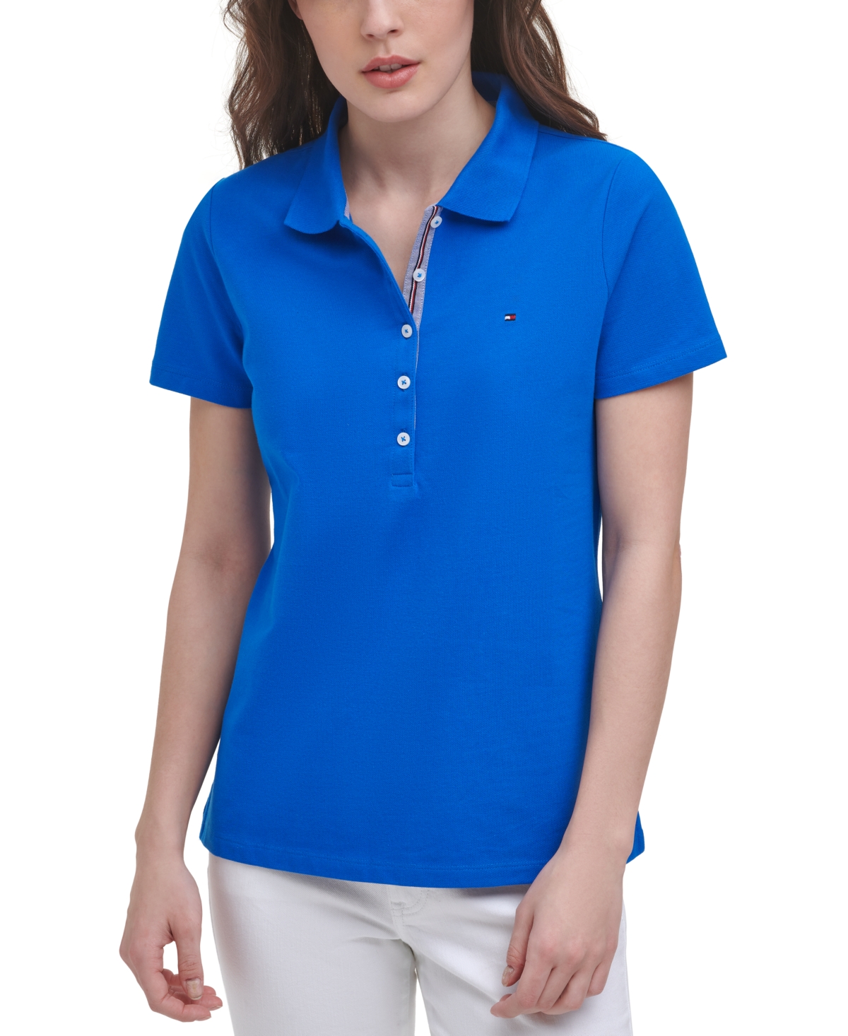 Click here for Tommy Hilfiger Womens Solid Short-Sleeve Polo Top... prices