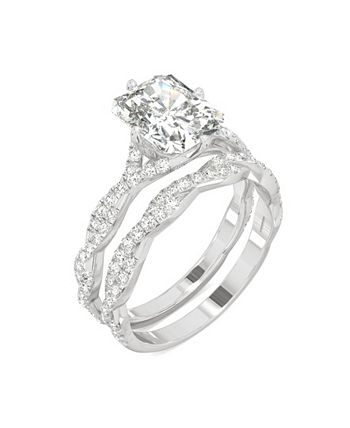 Charles & Colvard Moissanite Radiant Bridal Set 3-3/8 ct. t.w. Diamond ...
