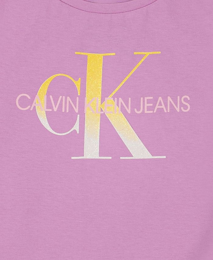 Calvin Klein Big Girls Monogram Logo Tee Macys