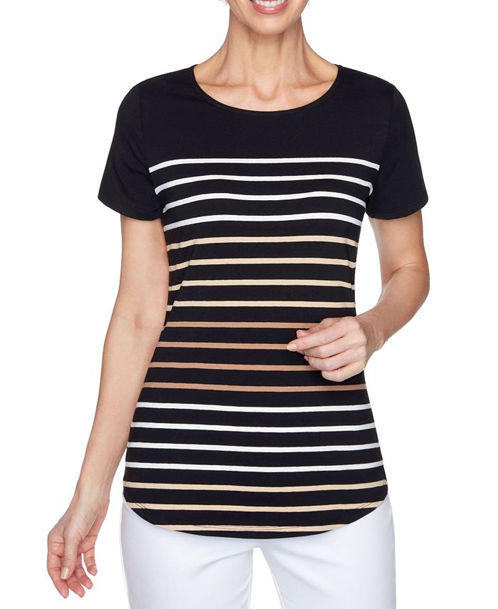 Ruby Rd. Petite Striped Top - Macy's
