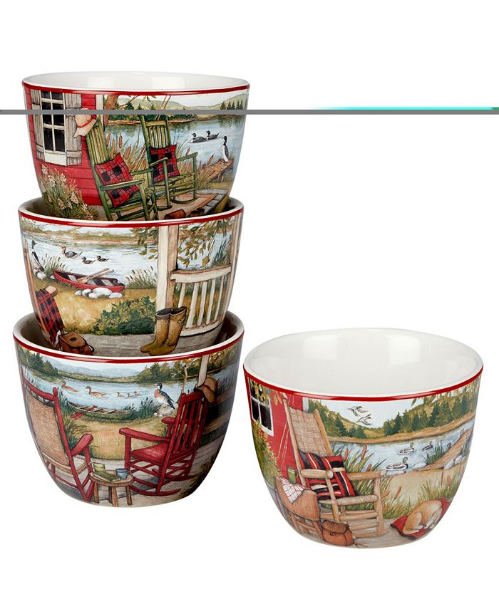 Certified International Lake Retreat 16 Piece Dinnerware Set, Service ...