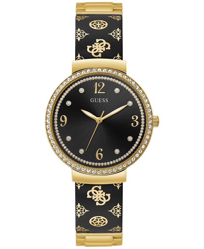 GUESS Women's Gold-Tone Embellished Bracelet Watch 36mm - Macy's